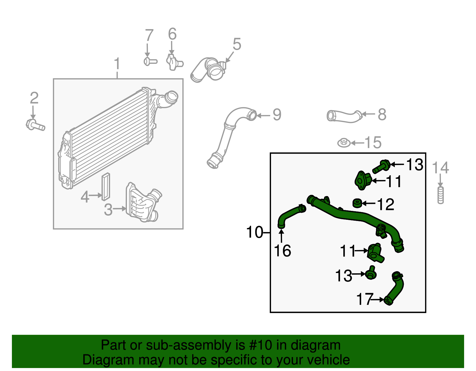 Genuine OEM Ford Part - Inter-Cooler Pipe BA5Z-6C646-A | Genuine OEM ...