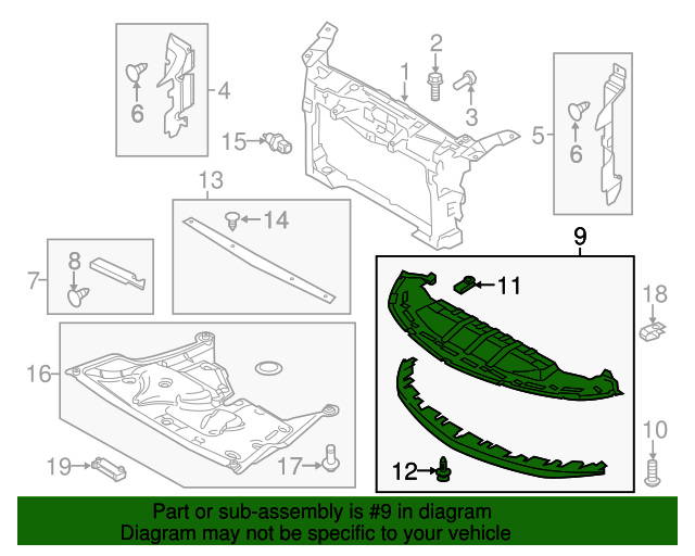 2013-2016 Lincoln MKS Deflector da5z8327a | TascaParts.com