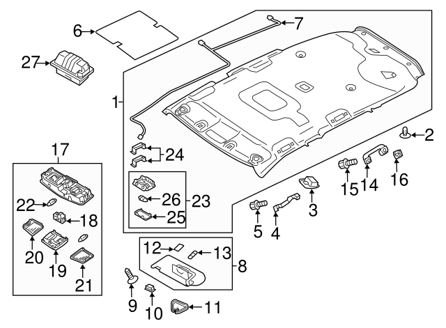 2018-2021 Mitsubishi Headliner Clip MR657292 | Mitsubishi Parts Warehouse