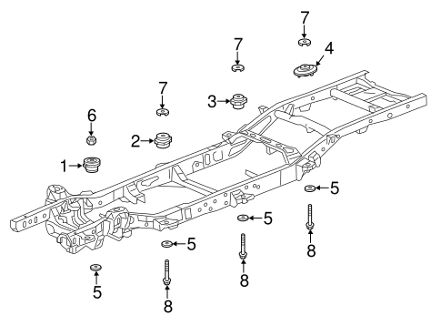 Body Mounting for 2017 Chevrolet Silverado 1500 | GMPartsDirect.com
