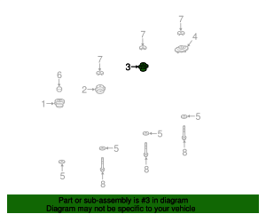 2014-2019 GM Body Mount Upper Location Number 2 Cushion 23248398 GM ...