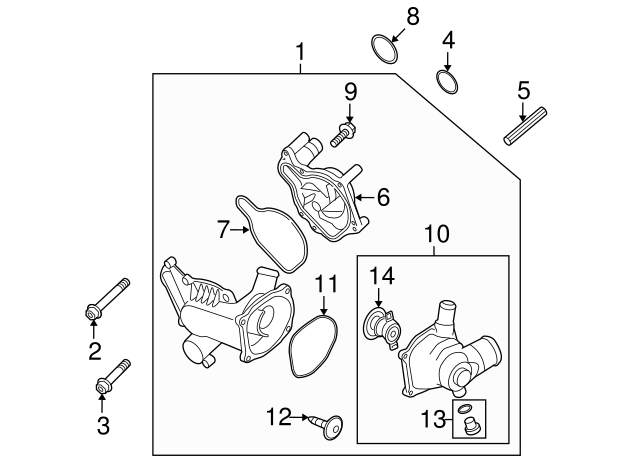 079-121-013-M - Water Pump 2008-2015 Audi R8 | AutoNationParts.com