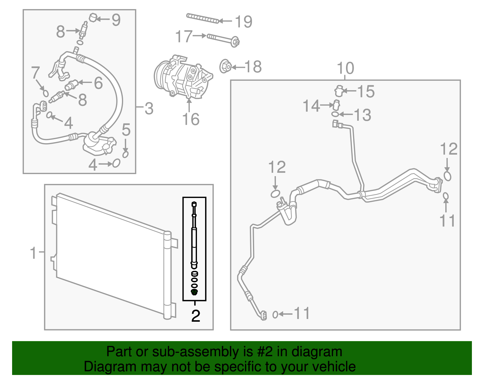 2018-2024 GM (Replaces 84473270) Air Conditioning Receiver Drier Kit ...