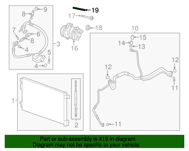 2008-2023 GM Air Conditioning Compressor Stud 11561936 | Chevy Parts Pro