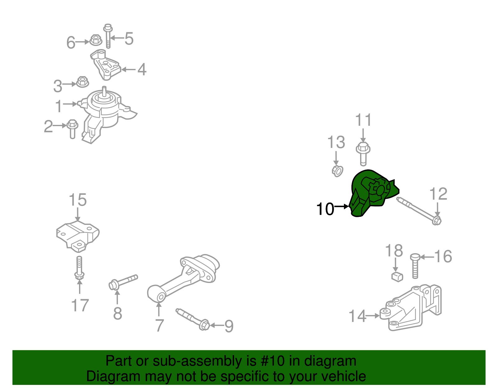 Genuine Trans Mount for 2013-2018 Hyundai Santa Fe Sport | Part# 21830 ...