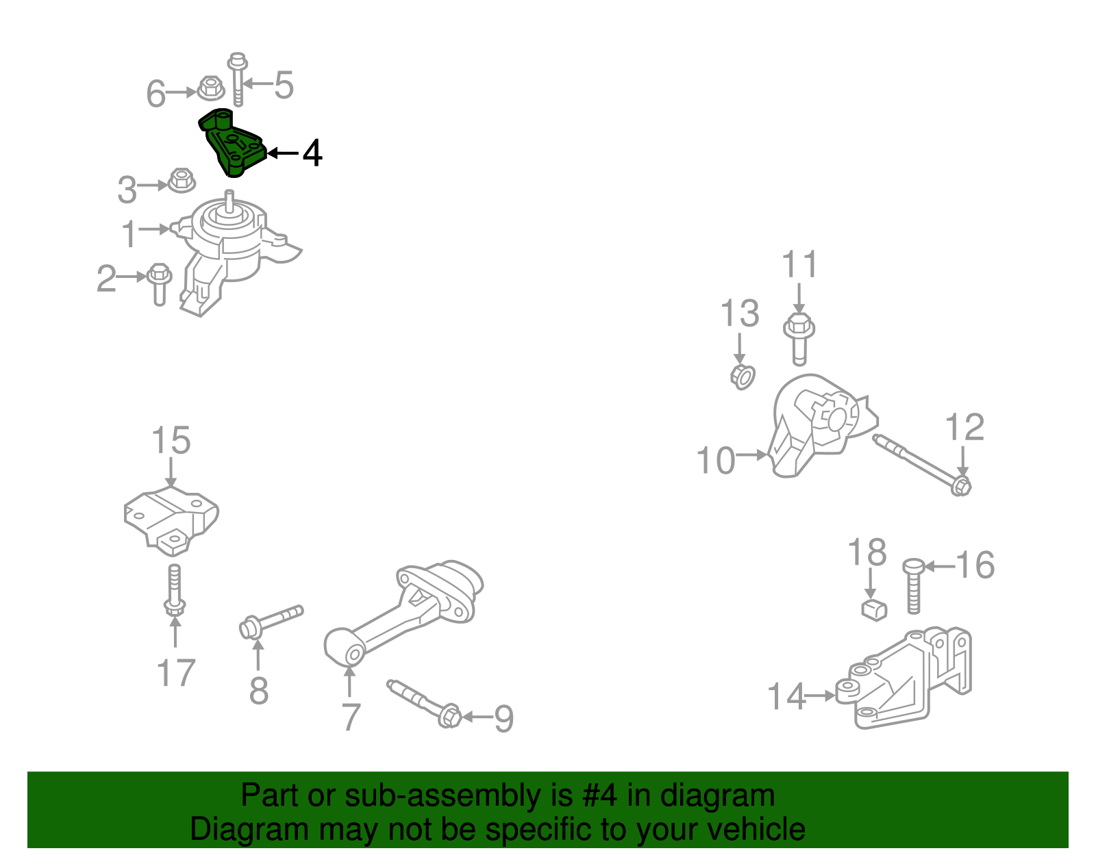 21825-2W000 - Support Bracket 2013-2016 Hyundai Santa Fe Sport ...