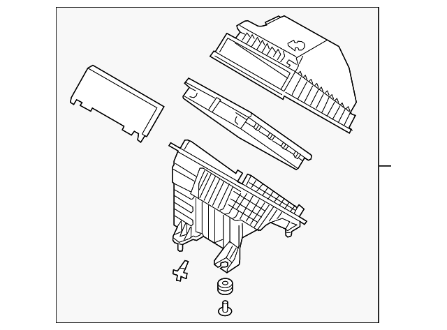 Hyundai - 28110-D3300 - Air Cleaner Assembly - 2016-2021 Hyundai Tucson ...