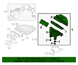Hyundai - 28110-D3300 - Air Cleaner Assembly - 2016-2021 Hyundai Tucson ...