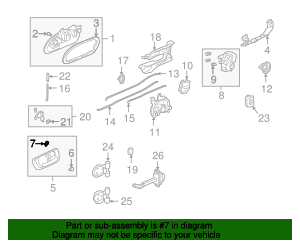 OEM 1998-2006 Honda Handle, Inside Snap 72634-SM4-003 | Honda ...
