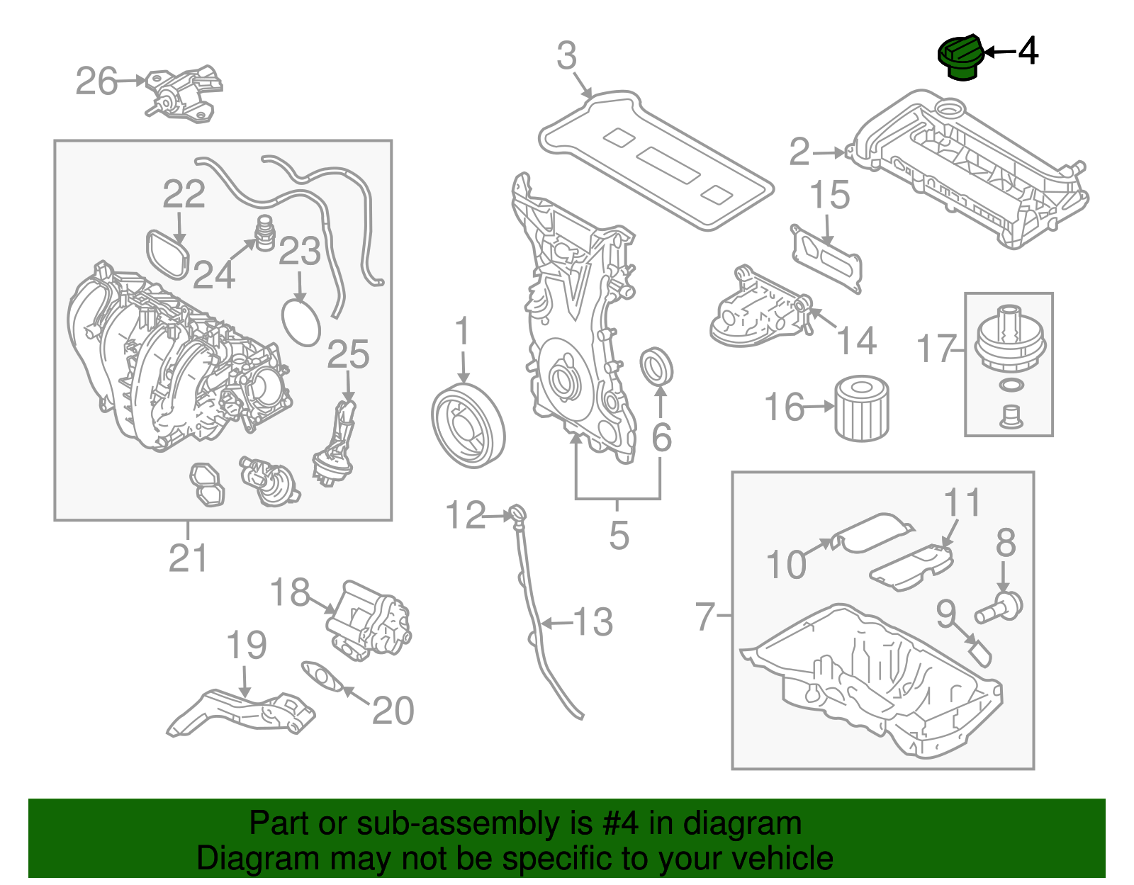2000-2025 Ford Motorcraft™ Engine Oil Filler Cap EC-795 | OEM Parts Online