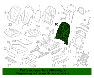 52-10-7-410-472 - Seat Back Frame 2016-2024 BMW | AutoNationParts.com