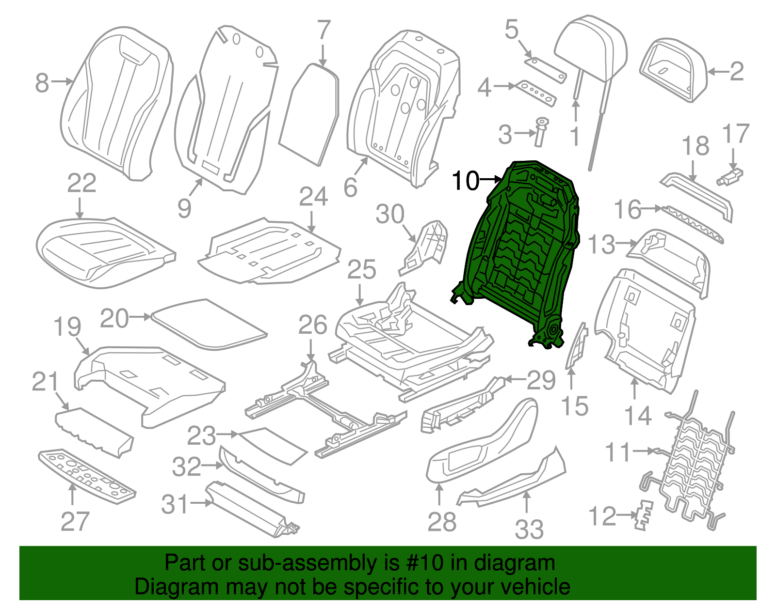 52-10-7-410-472 - 2016-2024 BMW - Seat Back Frame | BMWPartsHub