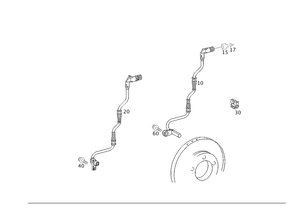 203-540-04-17 - Rotational Speed Sensor 1960-2016 Mercedes-Benz ...