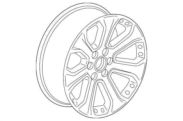 19301164 - 22x9-Inch Aluminum 7-Spoke Wheel in Midnight Silver with ...