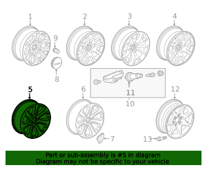 2015-2020 GM 22 Wheel, Gloss Black 84340647 | Courtesy Parts