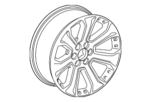 2014-2020 GM 22 Wheel, 7-Split Spoke Chrome 84346100 | QuirkParts