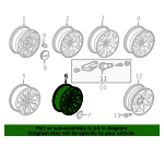 2014-2020 GM 22 Wheel, Silver W\\/Black Inserts 19301164 | GM Parts Center