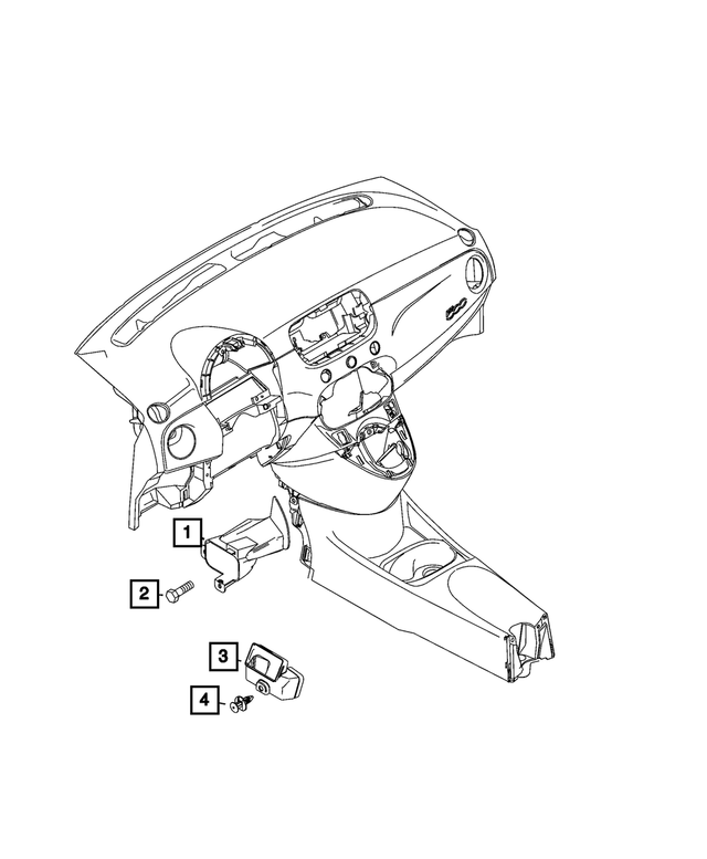 2024 Fiat 500E Floor Console Duct 68655041AA | Mopar eStore