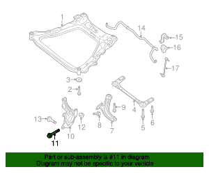 40178-AX06C - Knuckle Mount Bolt 2007-2012 Nissan | Nissan Parts ...