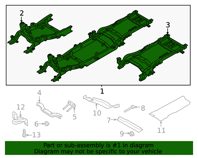 Frame Assembly NC3Z-5005-C | TascaParts.com