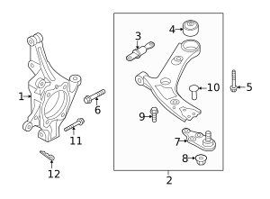 54500-P2000 - Lower Control Arm 2021-2024 Kia Sorento | Kia.Parts Store