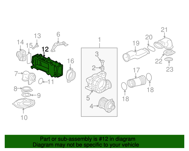 1J410-PHM-000 - Inlet Case 2000-2006 Honda Insight | Honda Parts Online