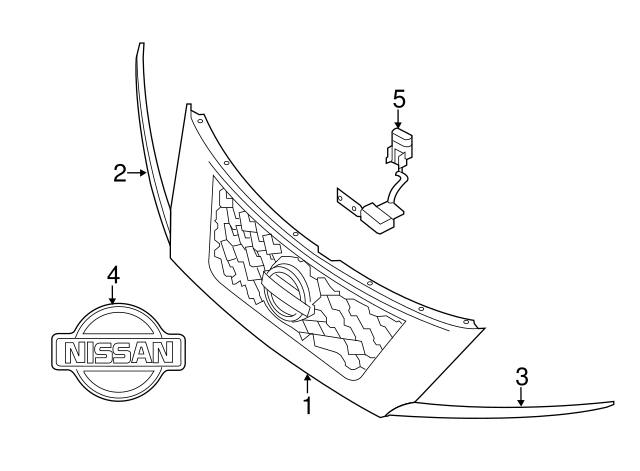 62075-3KA0A - Chrome Strip 2013-2016 Nissan Pathfinder | Nissan Parts ...