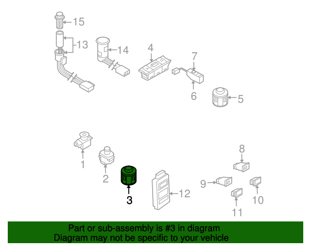7L6-941-435-R-3X1 - Switch 2004-2010 Volkswagen Touareg ...