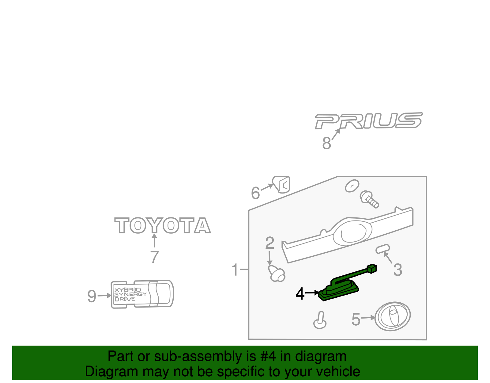 2004-2009 Toyota Prius Switch 84905-47010 | OEM Parts Online