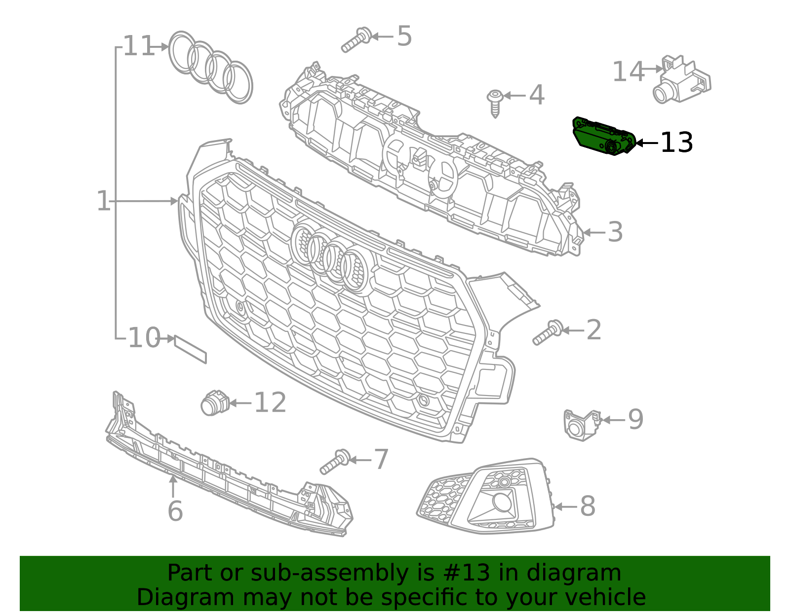2020-2024 Audi Mount Bracket 8W6-807-349-A | OEM Parts Online