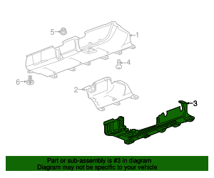 2018-2019 GM Underbody Rear Air Deflector 84186046 | GM Parts Center