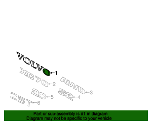 31213967 - Hatch Emblem 2008-2022 Volvo | AutoNationParts.com