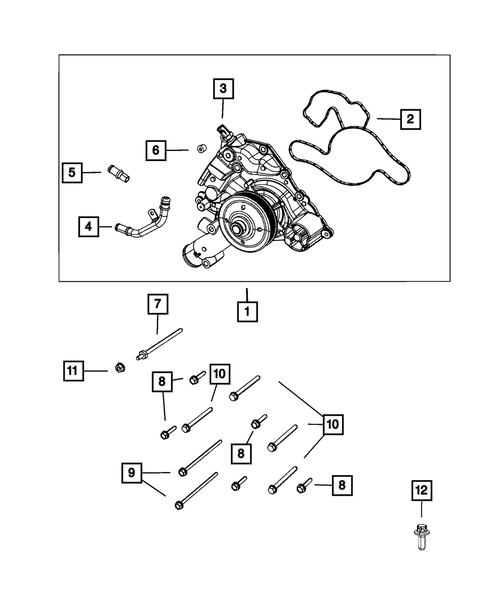 2014-2025 Ram Water Pump Tube 4893154AC | Mopar eStore