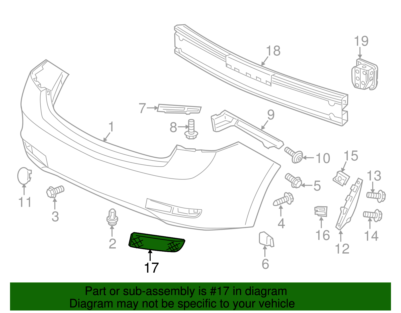 2013-2015 Acura ILX Reflector 33505-TF7-J01 | OEM Parts Online