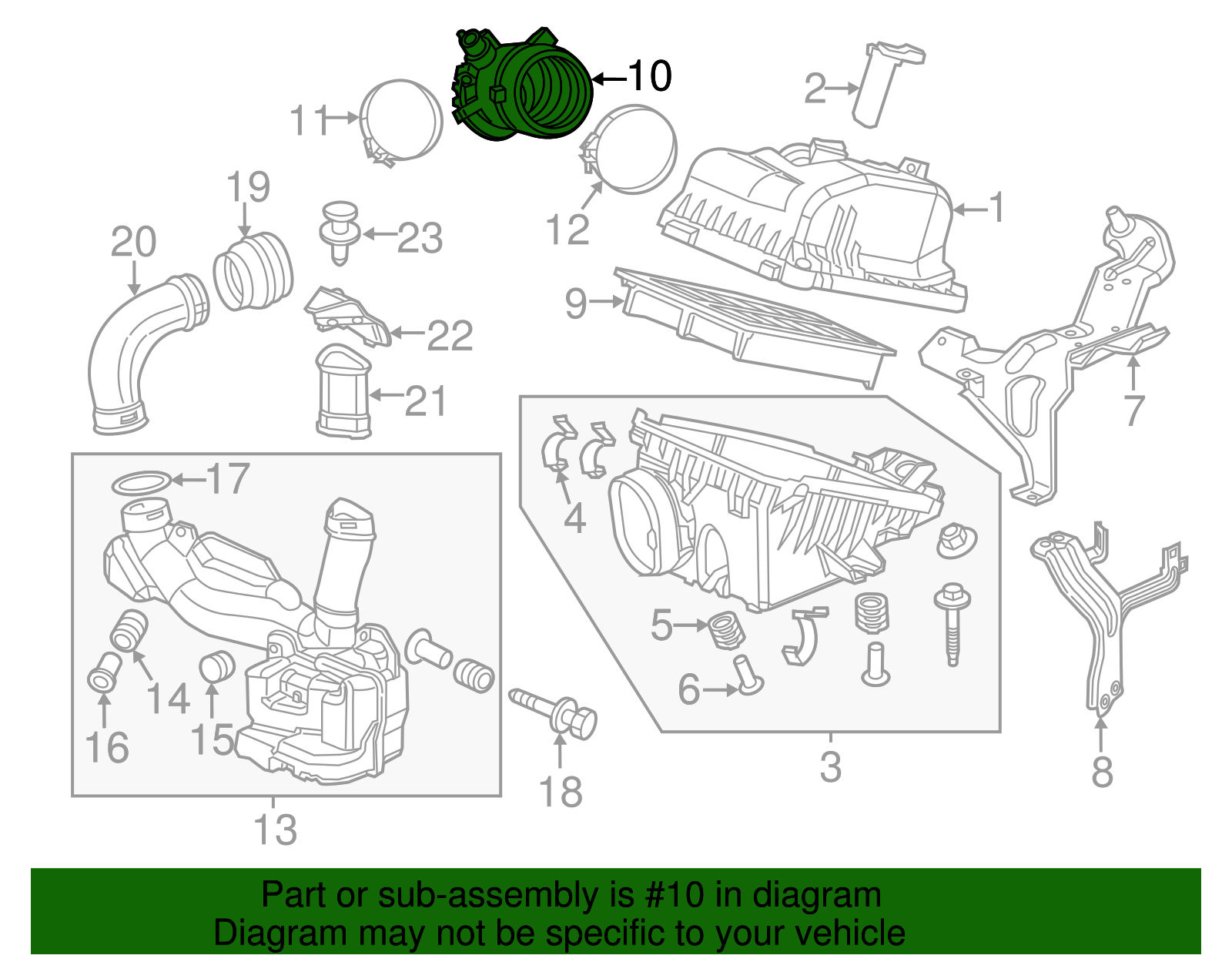 17225-R1A-A01 - Air Flow Tube 2012-2015 Honda Civic | Toronto Honda Parts