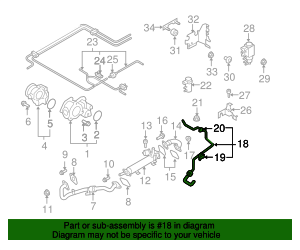 2009-2010 Volkswagen Jetta Exhaust Gas Re-Circulation (Egr) Tube 03L ...
