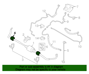 37116771932 - 2007-2019 BMW Stabilizer Bar Rubber Mount (37-11-6-771 ...
