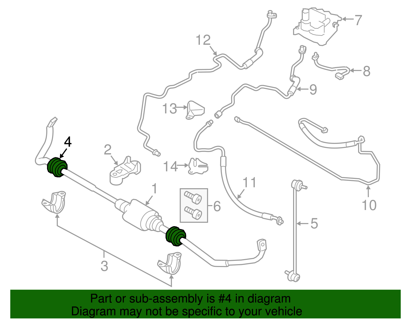 37116771932 - 2007-2019 BMW Stabilizer Bar Rubber Mount (37-11-6-771 ...
