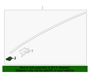 87234-Q5000 - Roof Luggage Carrier Side Rail Cap 2021-2023 Kia Seltos ...