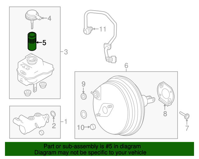 Genuine OEM Brake Master Cylinder Reservoir Strainer Part# LR038635 ...