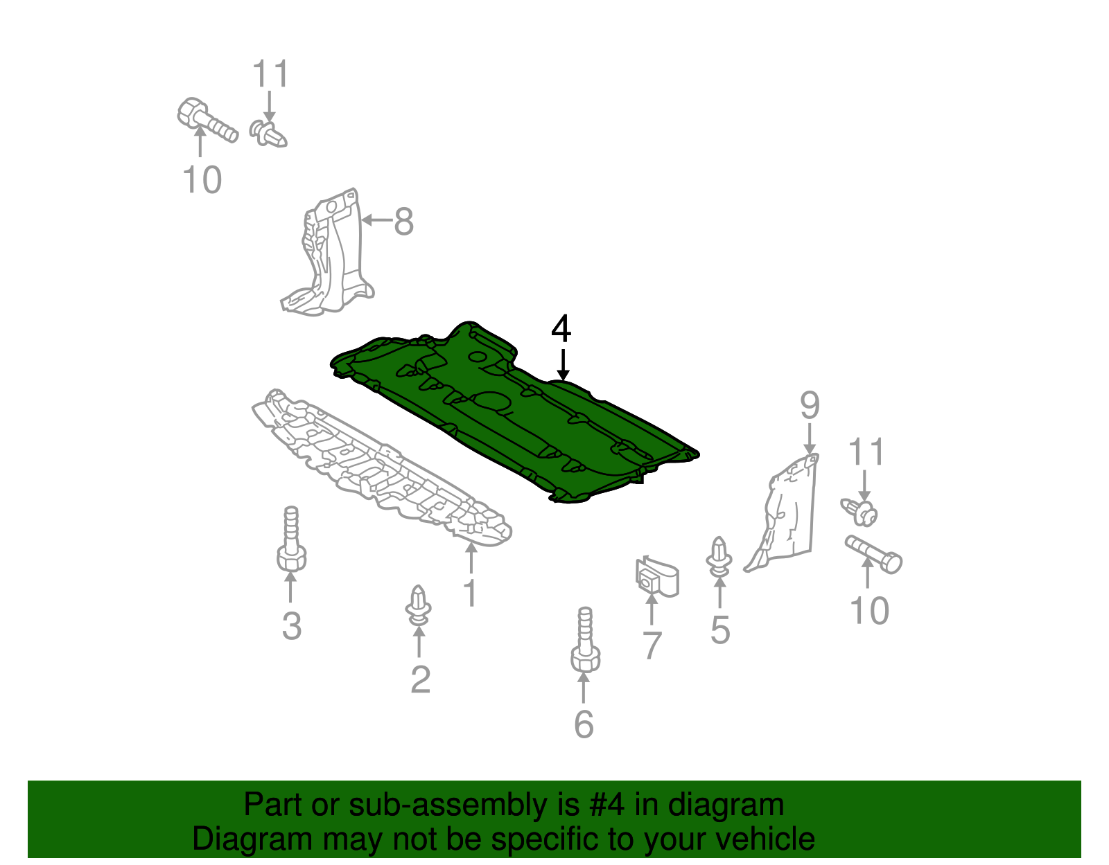 2010-2013 Mazda 3 Under Cover BBM4-56-110C | OEM Parts Online