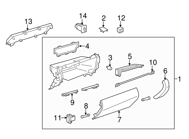55550-30481-C0 - Glove Box Assembly 2013-2020 Lexus | AutoNationParts.com