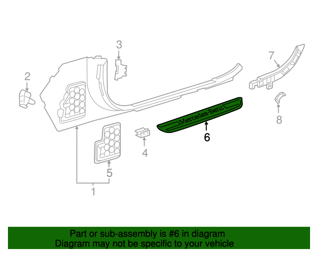 205-680-42-11 - Scuff Plate 2017-2023 Mercedes-Benz | Mercedes-Benz USA ...