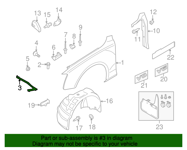 8T0-821-135-G - Fender Brace 2008-2017 Audi | AutoNationParts.com