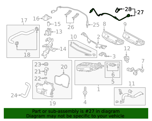 2018 2021 Mazda 6 Oxygen Sensor Pyhk 18 86z Mazda Part Direct
