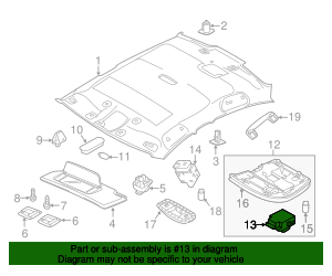 31334507 - Sunroof Switch - 2008-2018 Volvo | Volvo OEM Parts Direct