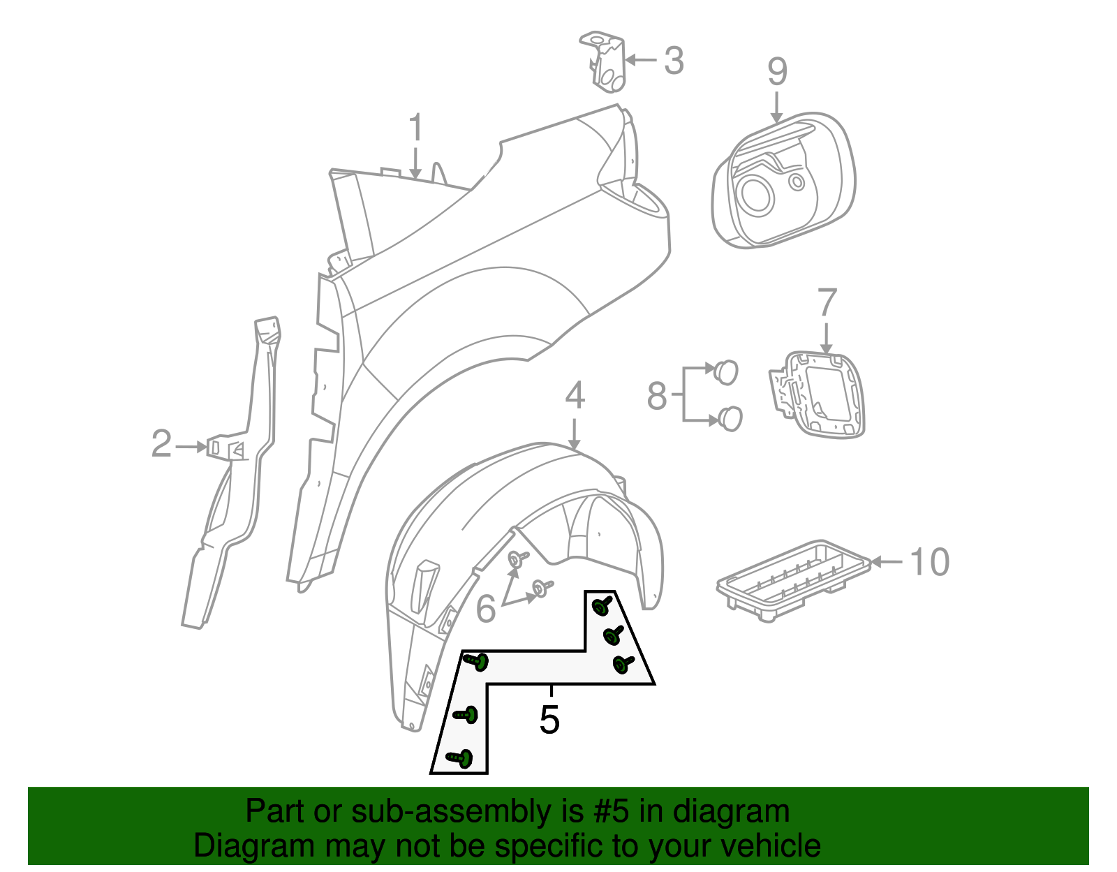 1991-2024 GM Fender Liner Retainer 11518017 GM | GMPartsDirect.com