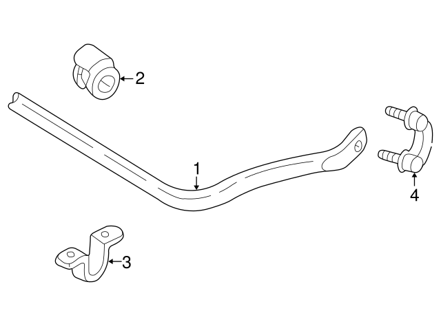 4F0-411-309-E - Stabilizer Bar 2005-2011 Audi | Audi OEM Parts