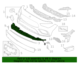 118-885-46-00 - Radiator Support Splash Shield 2020-2023 Mercedes-Benz ...