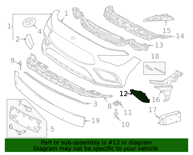 118-885-67-00 - Side Cover 2020-2023 Mercedes-Benz CLA 250 | Mercedes ...